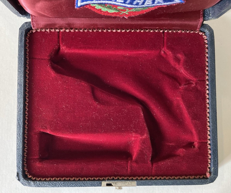 Vtg 60s Walther Factory Blue Presentation Case w Embroidered Patch | eBay