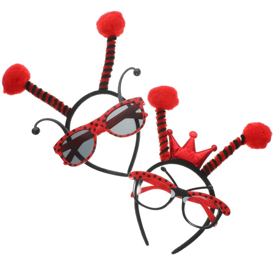 1 Set Ladybug Cosplay Headband Glasses Costume Accessory Party Favor ...