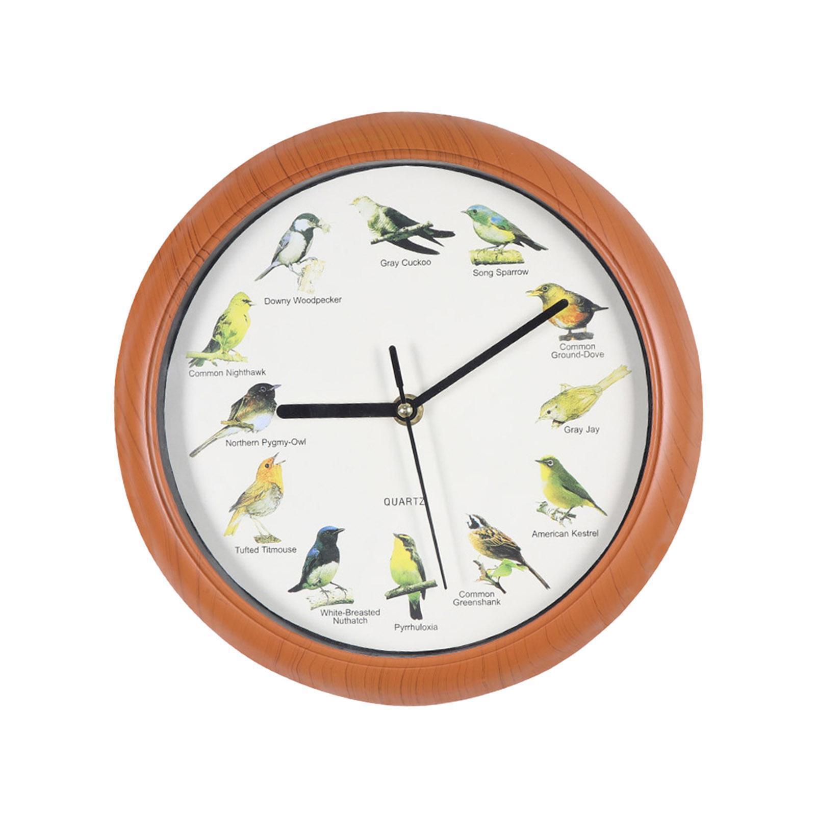 Singing Bird Clock Bird Clocks with Sounds Round Clock Quiet That Sing ...