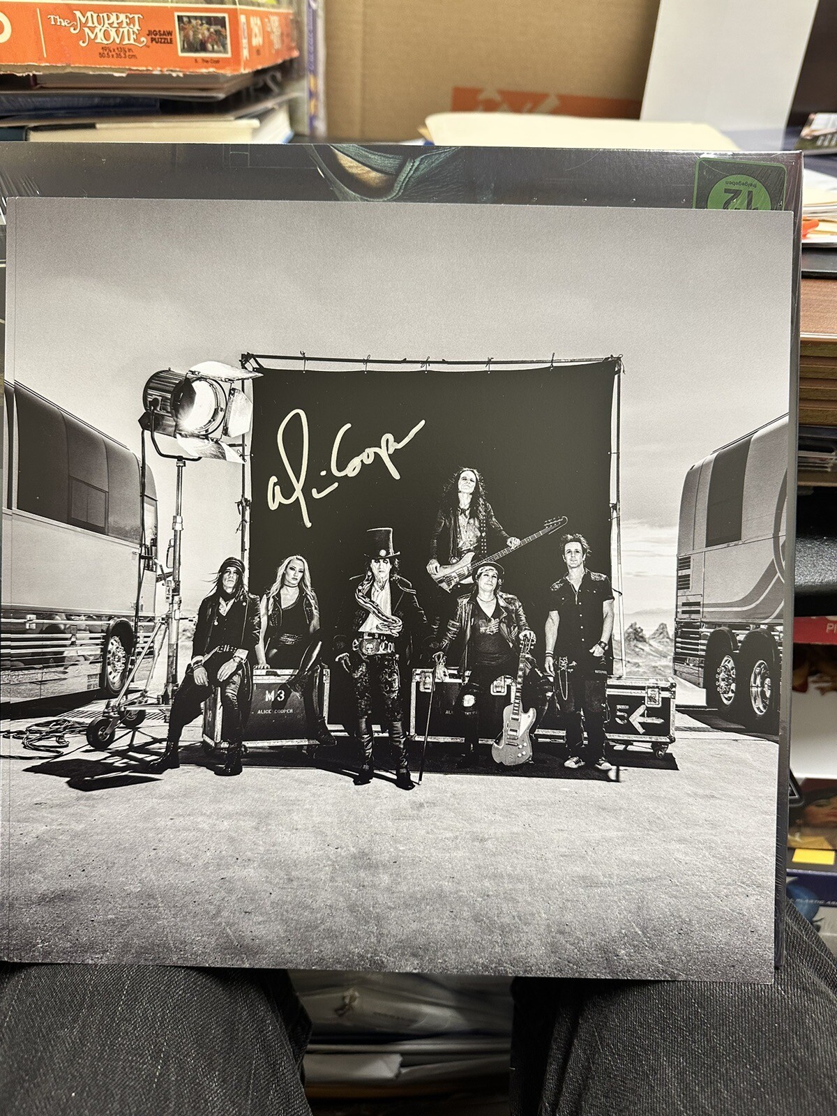 alice cooper signed road autographed lp vinyl dvd 2lp autograph ...