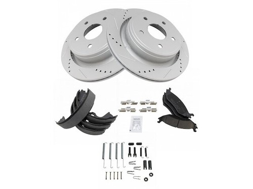 For 2007-2009 Chrysler Aspen Brake Pad Rotor and Parking Brake Kit Rear ...