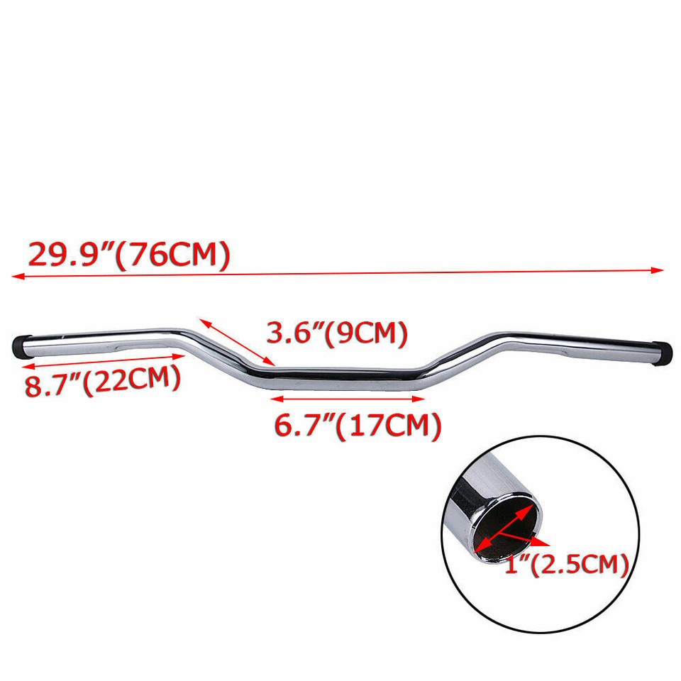 1" Drag Bar Handlebars Bars Pullback For Harley Dyna Sportster XL883 ...
