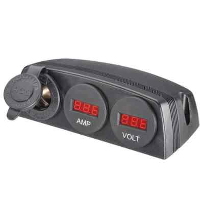 SURFACE MOUNT ACC/SOCKET 12/24V DC LED AMP VOLT METER 81195BL NARV 4X4 ...