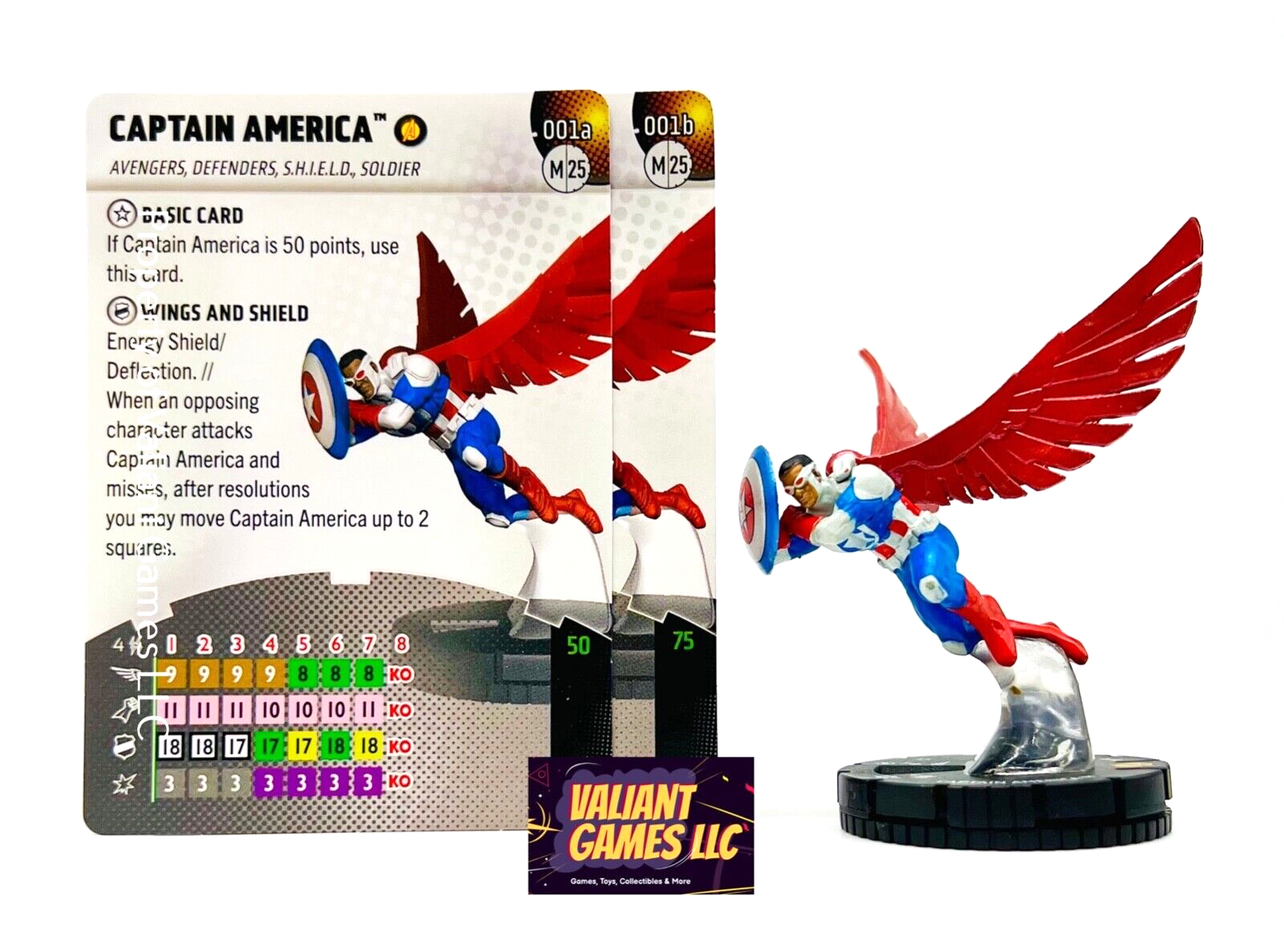 Marvel Heroclix Captain America #001a/b w/ Cards 2025 Starter Set | eBay