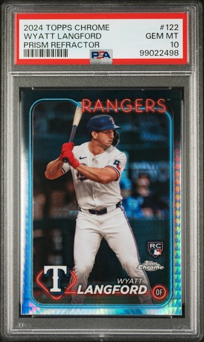 2024 Topps Chrome Wyatt Langford Prism Refractor #122 PSA 10 | eBay