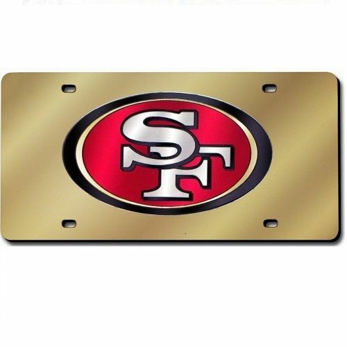San Francisco 49ers NFL Gold Laser Tag License Plate | eBay