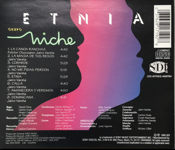 Etnia by Grupo Niche (Latin) (CD, Jan-1996, Sony Music Distribution ...
