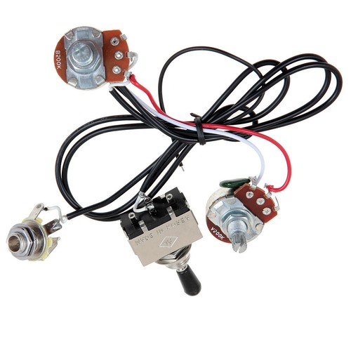 1 set Electric Guitar Wiring Harness Kit 3 Way Toggle Switch 1 Volume 1 ...