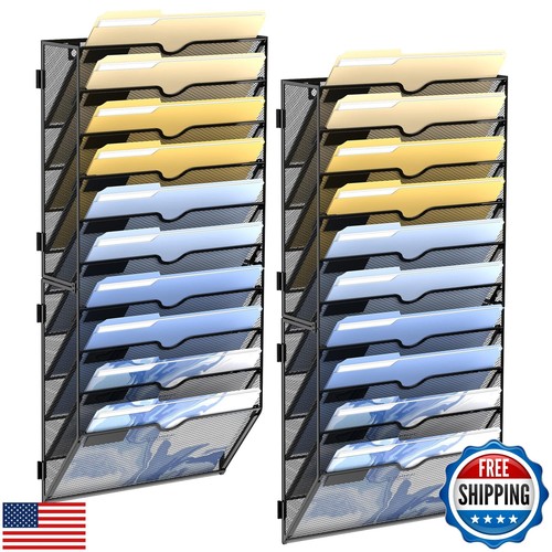 DALTACK Wall File Organizer, 10 Tier Hanging File Organizer, Mail ...