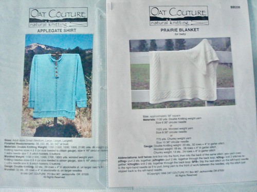 Oat Couture KNITTING PATTERNS LOT OF 2 GU405 & BB208 | eBay