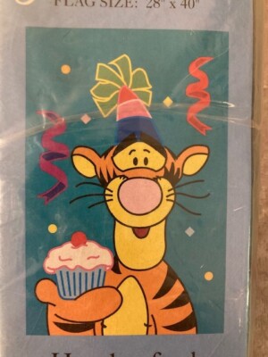 Disney Party Tigger Flag Birthday Outdoor Decorative Applique 40"x 28 ...