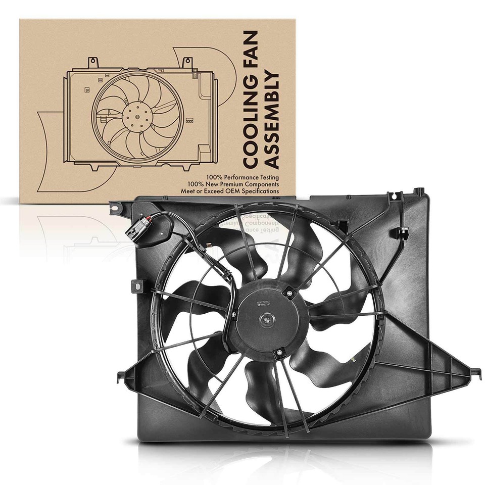 Radiator Cooling Fan Assembly w/Motor for Hyundai Santa Fe 2013-2018 ...