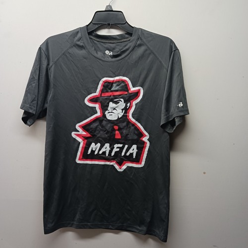 Badger Sports Mafia Collab T Shirt Mens S Gray | eBay