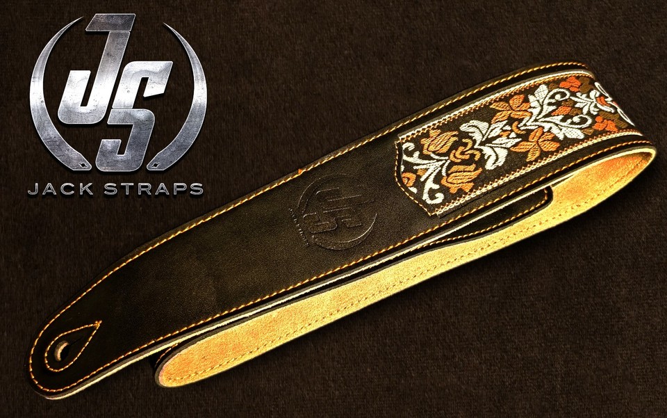 Jack Straps Guitar Strap Brocade & Leather GL-015-01 | eBay