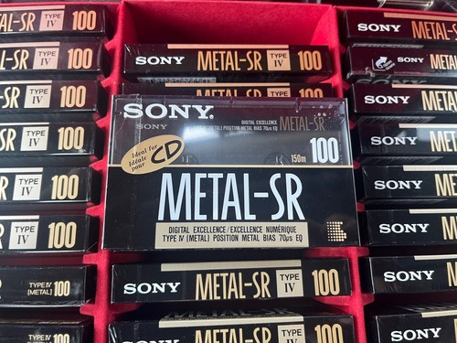 Vintage Sealed NEW Sony Metal-SR 100 Type IV Metal Blank Audio Cassette ...