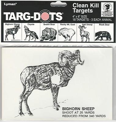 Lyman Targ-Dots Clean Kill Targets - 6 different animals to practice ...