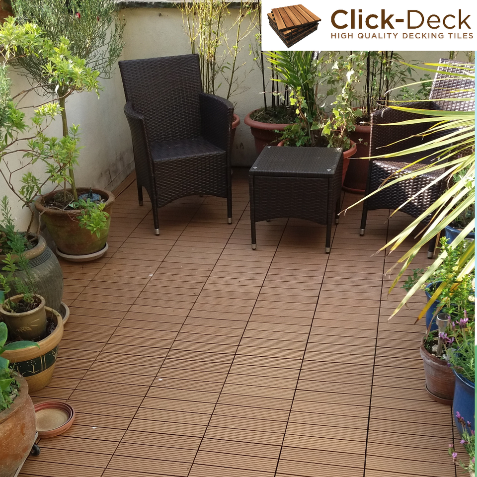 CLICK-DECK - COMPOSITE Decking Tiles Interlocking Deck Tile Patio ...