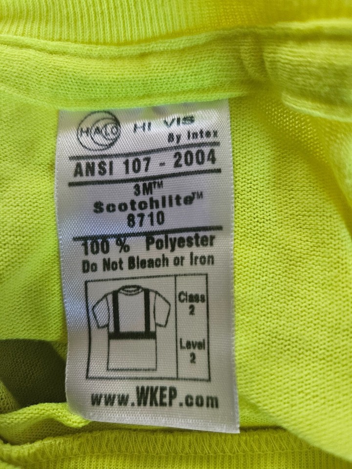 SIZE XL HI VIS By Intex Bright Yellow Shirts & Silver Stripes Size XL ...