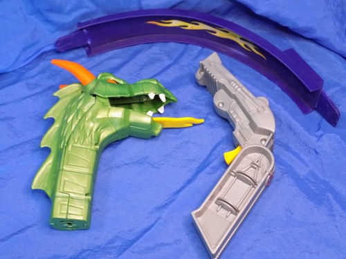 Hot Wheels DRAGON FIRE Playset Parts w/ Dragon Head Trigger Launcher 1 ...