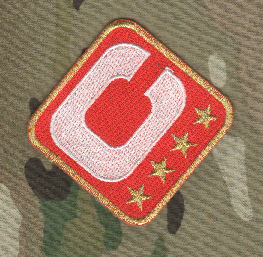 SUPERBOWL DENVER BRONCOS CAPTAINS ORANGE JERSEY FOUR-4-STAR C-PATCH ...