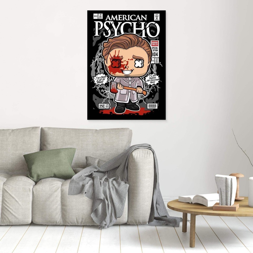 American Psycho Patrick Bateman Comic Style Wall Art | eBay UK
