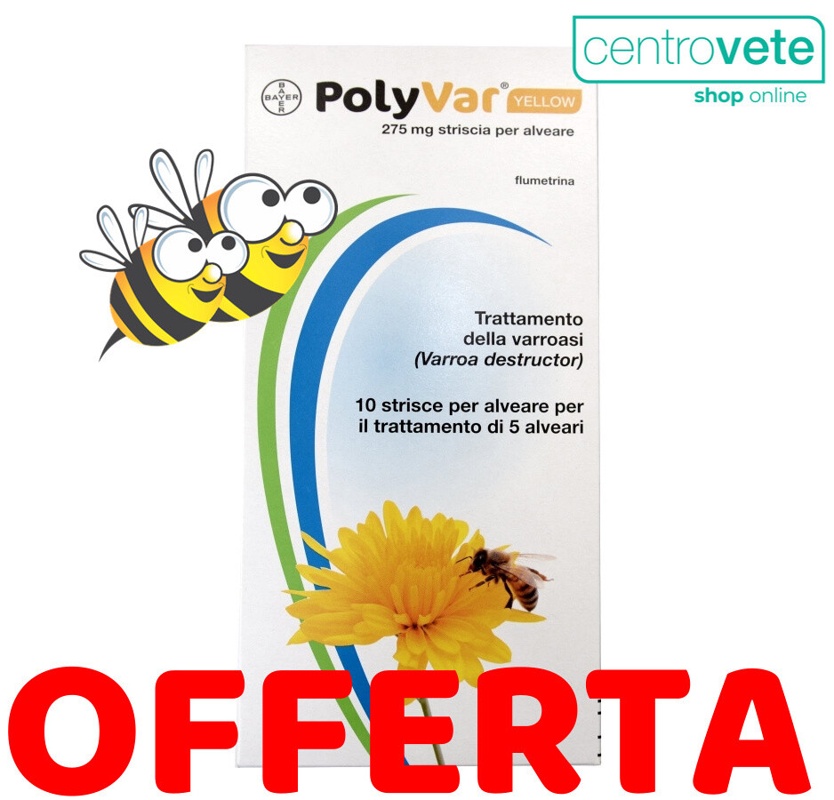PolyVar YELLOW 275 Mg → 10 Strisce per il trattamento della Varroa ...