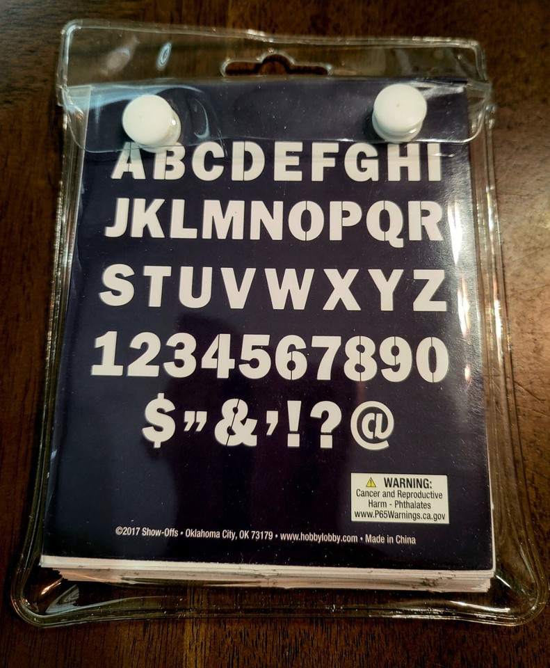 Alphas Show Offs 43 Piece Set Of Decorative Letter Stencils | eBay