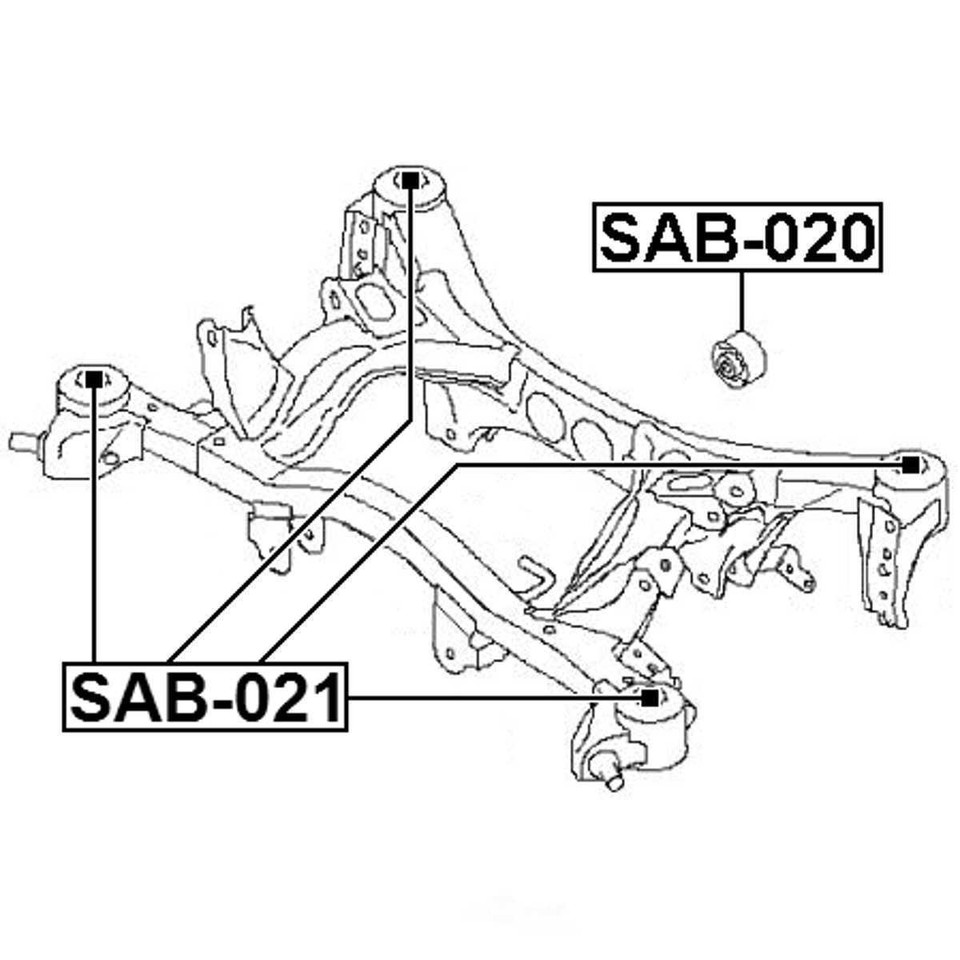 Suspension Subframe Bushing-GT Limited, Eng Code: EJ255, Turbo, 5 Speed ...
