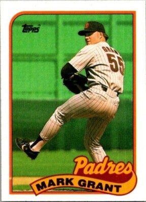 1989 Topps #178 Mark Grant Pitcher San Diego Padres FREE shipping | eBay