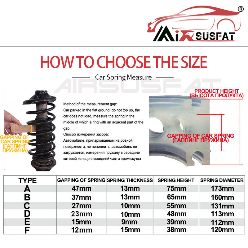 2pcs Car Shock Absorber C Type Spring Bumper Cushion Auto-buffers ...