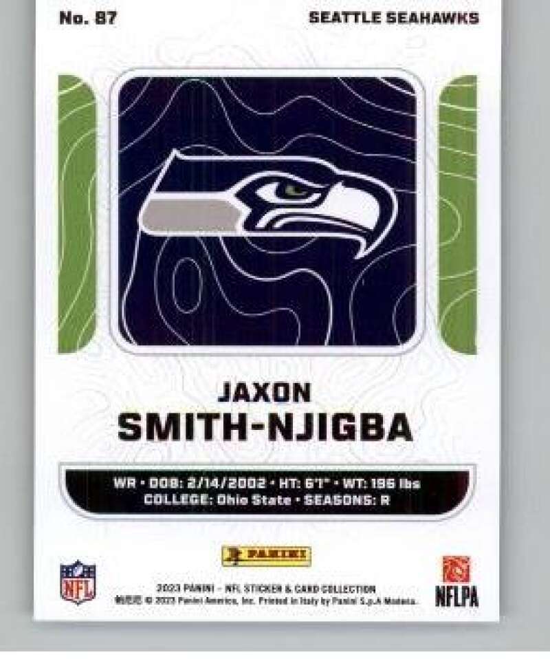 2023 Panini Collection Pink Insert From Sticker Set #87 Jaxon Smith ...