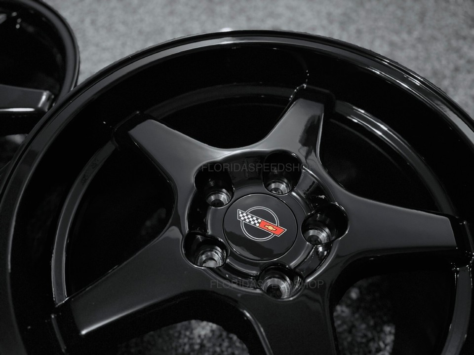 1988-1996 C4 Corvette ZR1 Gloss Black C4 ZR1 CORVETTE Wheels 17x9.5 ...