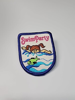 Girl Scout Swim Party Patch Girl Swimming with Fish | eBay