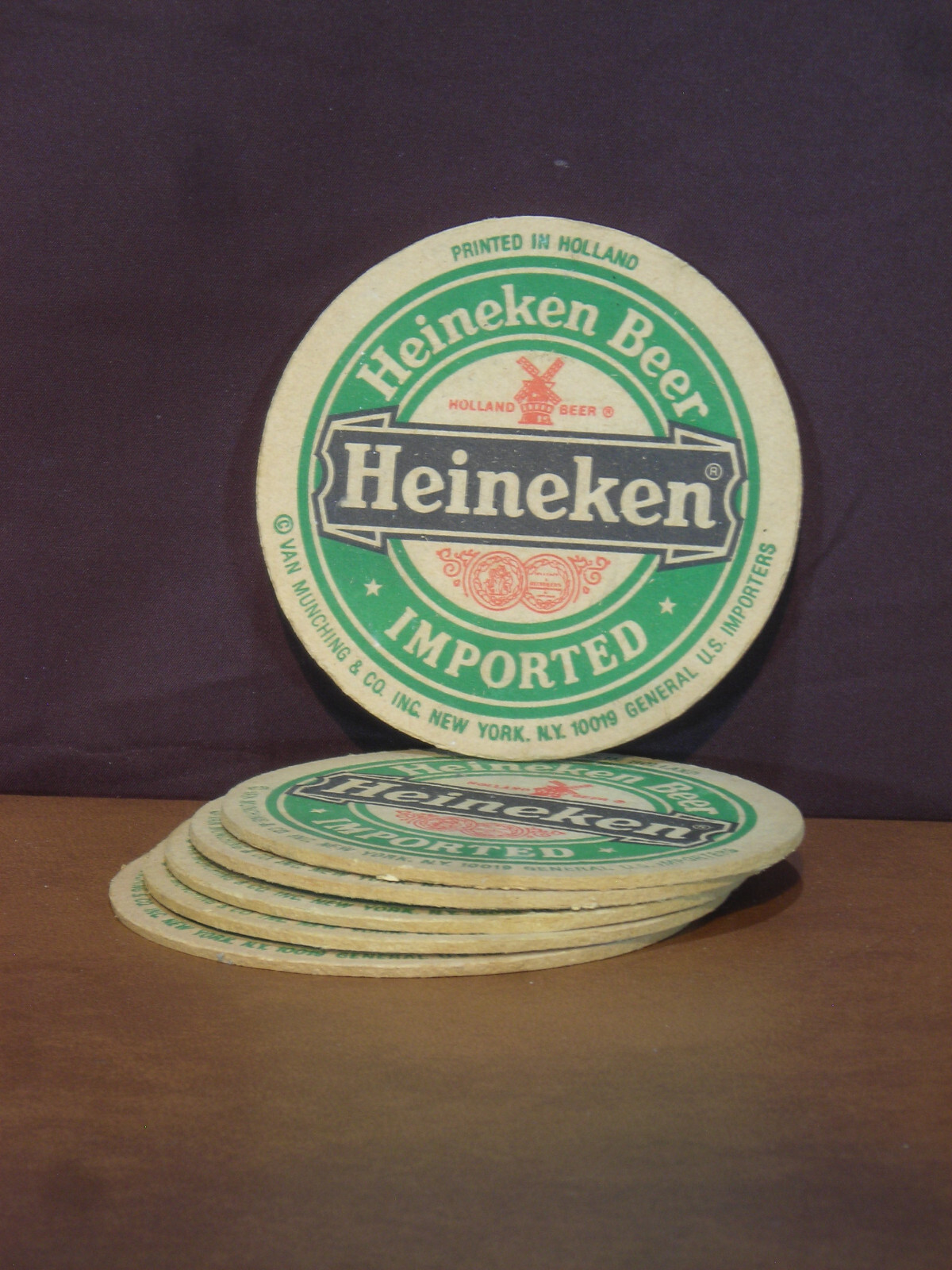Heineken Beer Coasters Set of 6 Beer Mats from Heineken, Holland | eBay