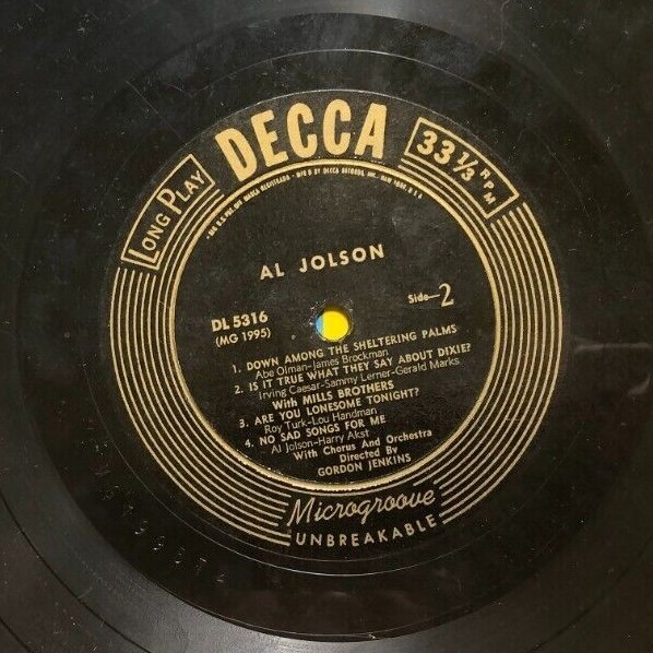 AL JOLSON & BING CROSBY Decca 10" LP 1951 Mills Brothers DL 5316 🎧 ...