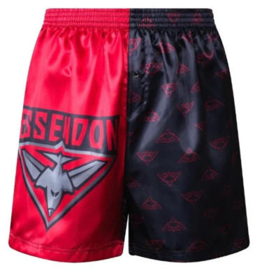 Essendon Bombers Official AFL Team Logo Summer Boxer Shorts Satin Youth ...