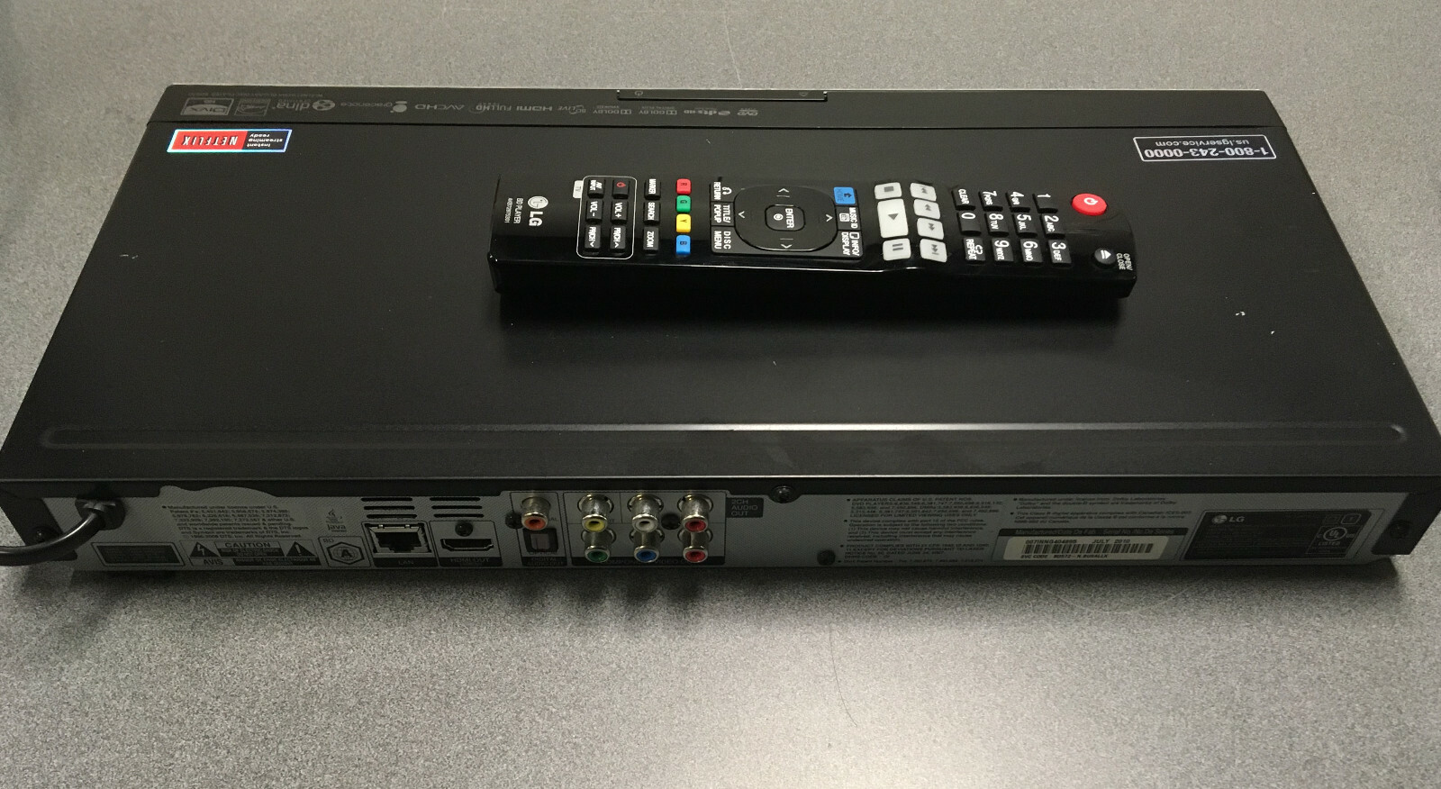 LG BD570 WiFi Network Blu-ray Disc Player, Tested/Working, with Remote ...