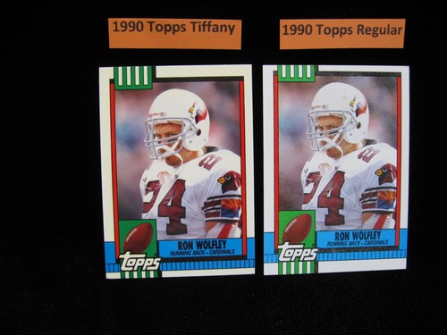 1990 Topps Tiffany Ron Wolfley Phoenix Cardinals & Regular Card #446 | eBay
