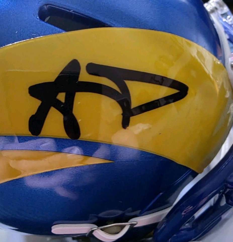 Aaron Donald Los Angeles Rams Autographed Riddell Speed Mini Helmet ...