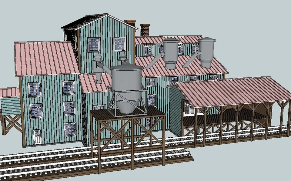 N Scale 1:160 Saw Mill Industrial Building Kit Unassembled | eBay
