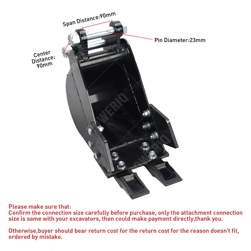 Attachments Mini Excavator : Quick Hitch Coupler；Thumb Clip；Ripper ...