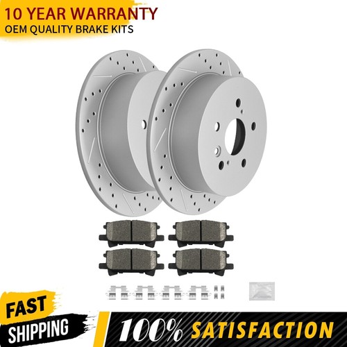For Toyota Highlander Lexus Rx330 Rx350 Rx400h Rear Rotors & Ceramic ...