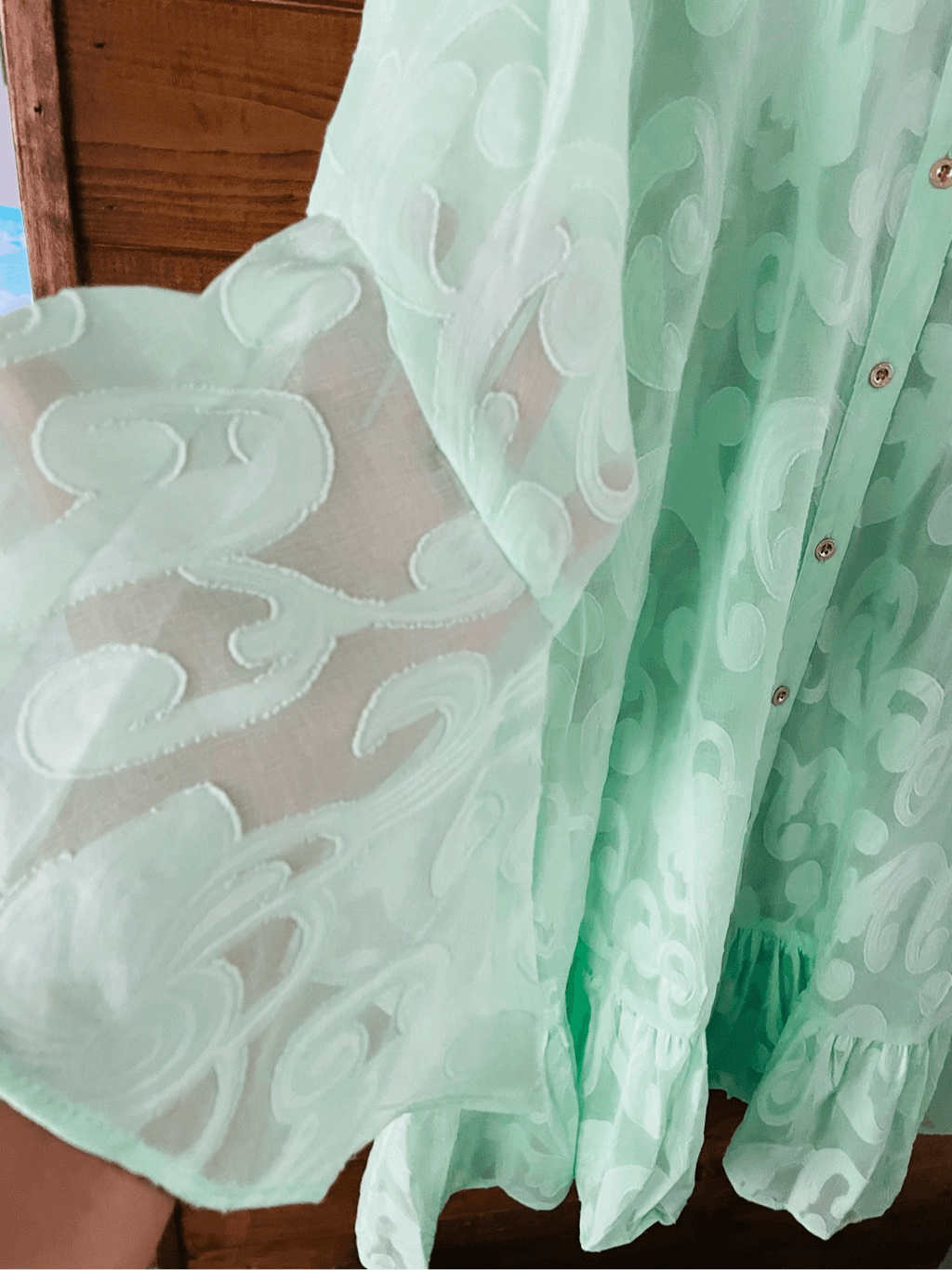 Lilly Pulitzer Linley Coverup Pistachio Green Poly Crepe Swirl Clip ...