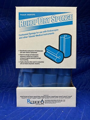Ruhof Dry Sponge Contoured f/ Pre-Cleaning Endoscopes & Tip Protector ...