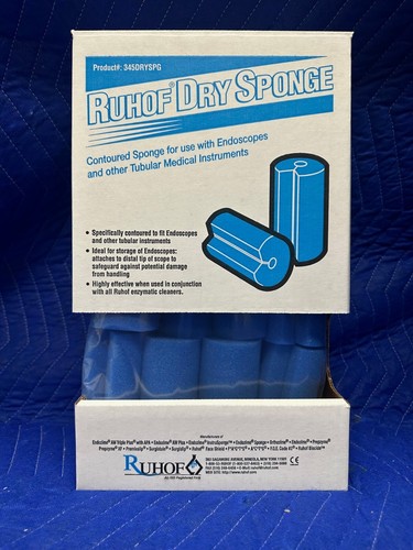 Ruhof Dry Sponge Contoured f/ Pre-Cleaning Endoscopes & Tip Protector ...
