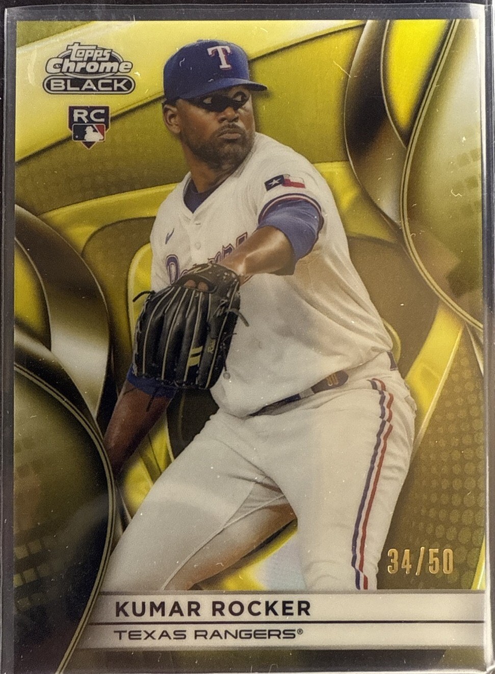 2025 Topps Chrome Black - Kumar Rocker #107 Gold Refractor /50 (RC) for ...