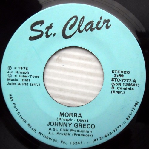 JOHNNY GRECO 45 Morra b/w Instrumental version 1976 R&B Rocker e7539 | eBay