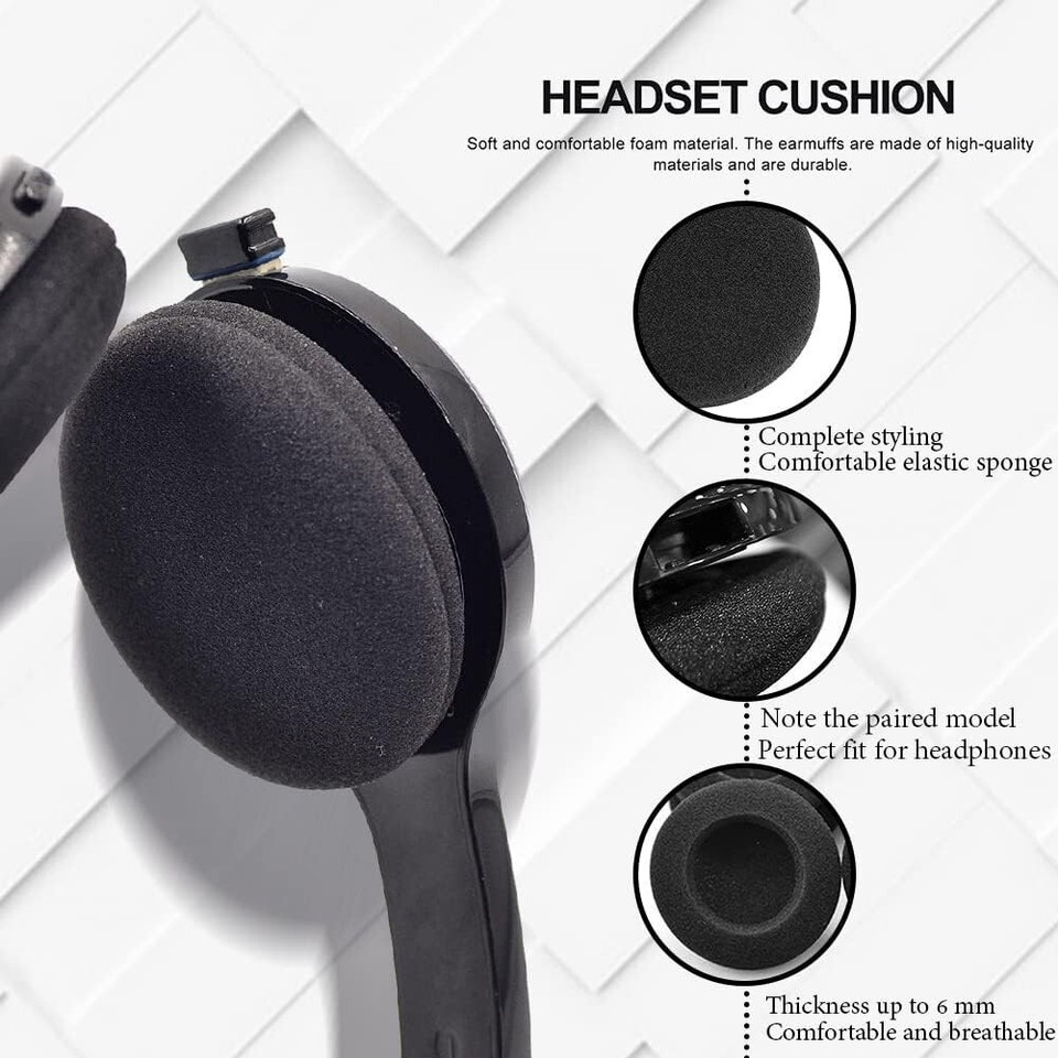 10x Ear Pads Replacement Sponge Cover Headphones Earphones Headset Foam ...