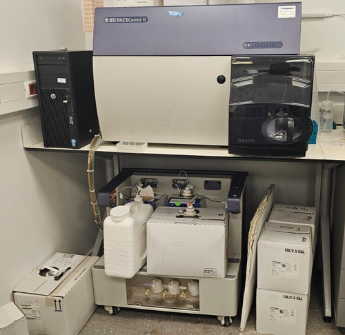 BD FACSCanto II Flow Cytometer 3 lasers w/ Fluidics Cart software w ...