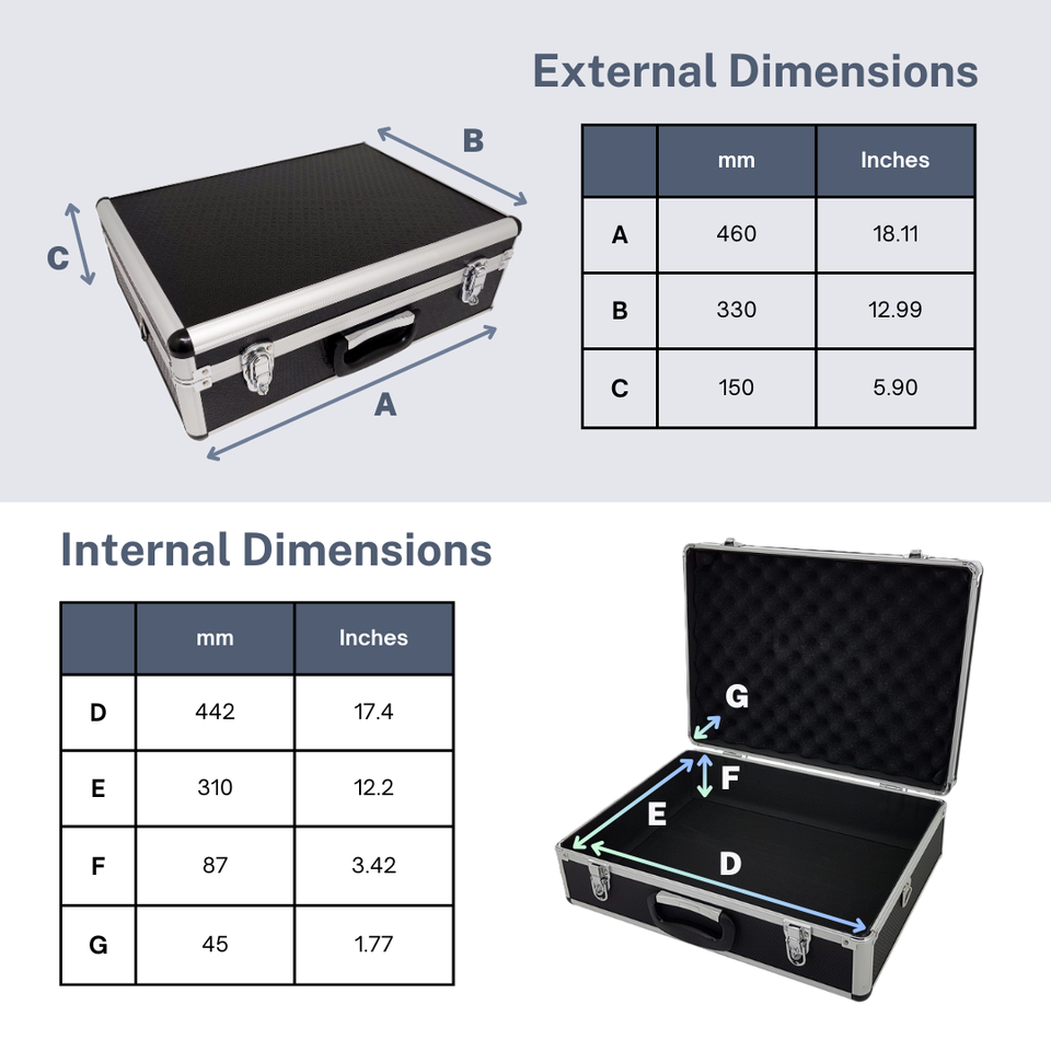 Protective Flight Case Storage Tool Box with Pick & Pluck Foam & Carry ...